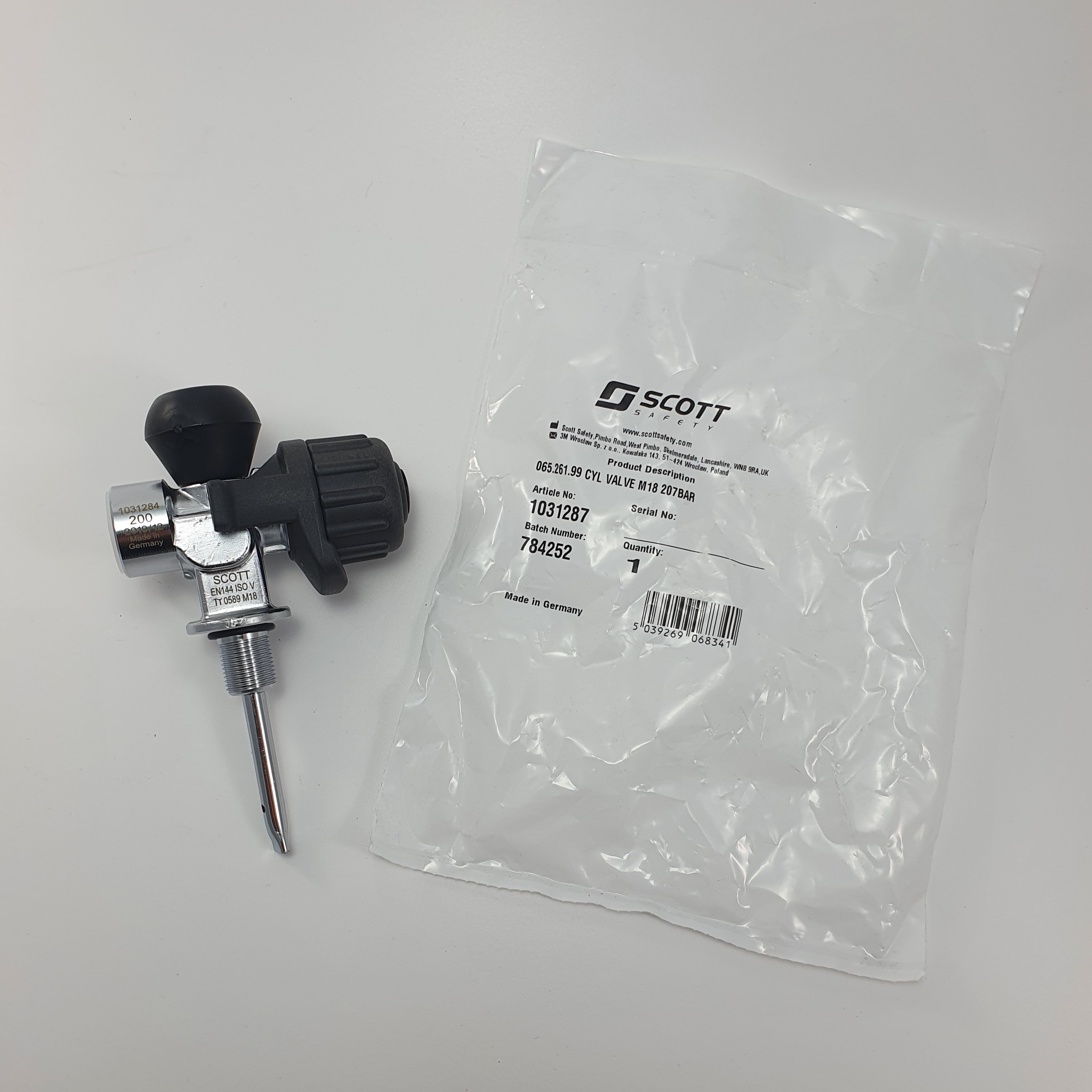 3M/Scott Valve 065.261.99 for 200 bar cylinder | Products | Traconed