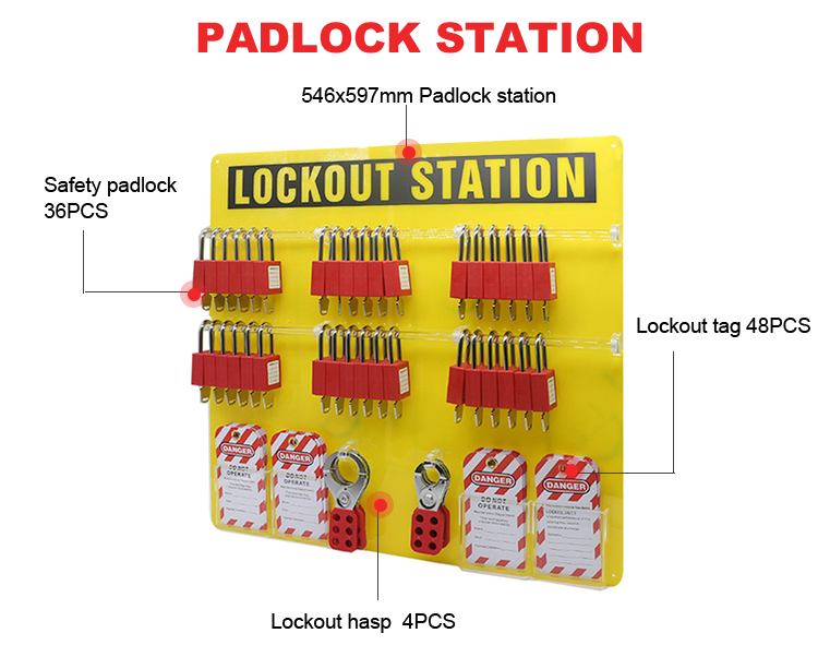 Padlock Station 36 Lock Lockout Safety Combo Kit - TR100 | Products ...